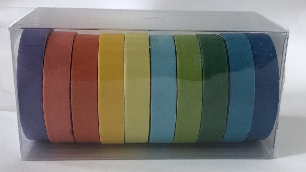 10 rolls pcs Solid Colors washi tape collection Paper Craft Tapes Adhe ...