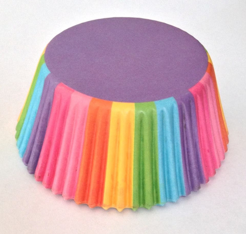Multi Colored Cupcake Liners 50 count Rainbow Circus – Sweet Crafty Tools