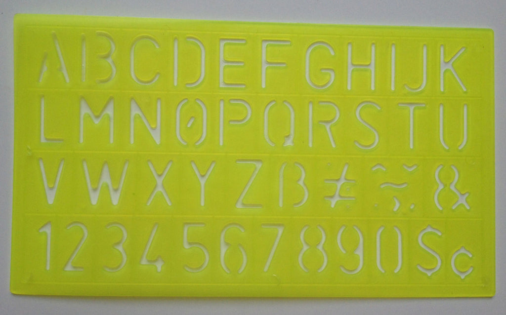 4 pcs Alphabet Stencil Set Lowercase Upper Numbers Font Symbol School ...